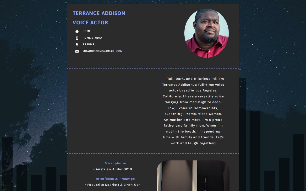 Terrance Addison | Voice Actor